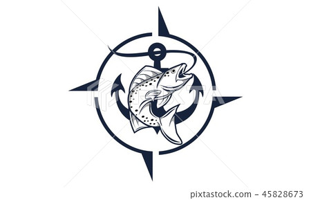 fishing marine compass guide tutor - Stock Illustration [45828673] - PIXTA