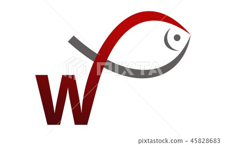 Fish Letter W Template Logo Vector - Stock Illustration [45828683] - PIXTA