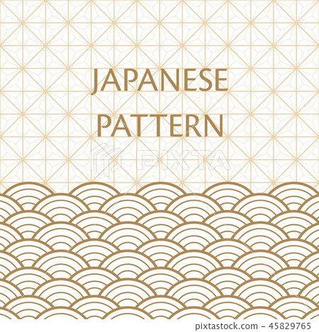 Geometric pattern in Japanese style. Gold line - Stock Illustration ...