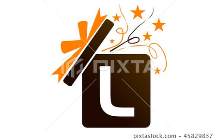 Gift Box Ribbon Letter L-插圖素材 [45829837] - PIXTA圖庫