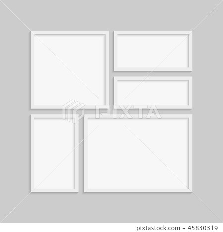 Frame Five for Photo, Picture, Photo 5 Collage. - Stock Illustration ...