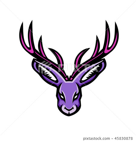Jackalope Head Mascot - Stock Illustration [45830878] - PIXTA