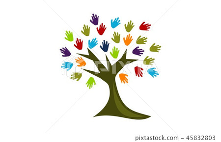 Hand of Tree - Stock Illustration [45832803] - PIXTA