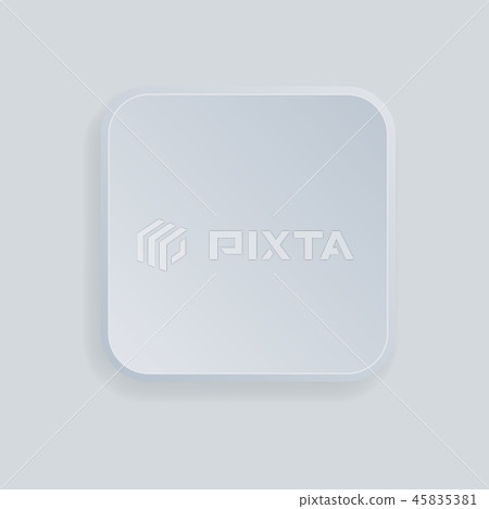 Square white 3d button - Stock Illustration [45835381] - PIXTA