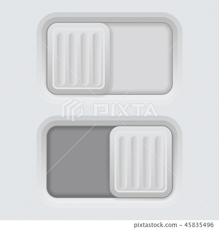 Slider gray 3d push buttons - Stock Illustration [45835496] - PIXTA
