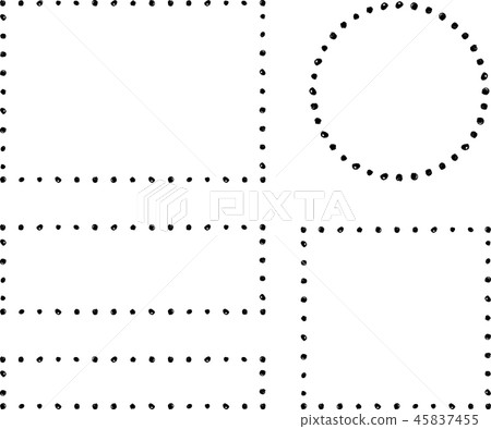 Hand drawn dot frame set - Stock Illustration [45837455] - PIXTA