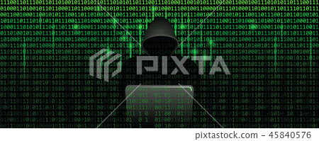 computer hacker in matrix cybercrime concept... - Stock Illustration [45840576] - PIXTA