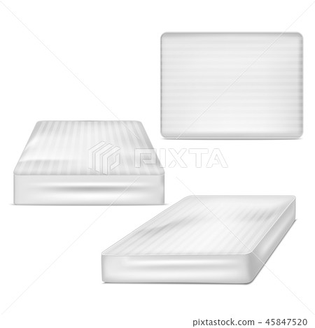 Realistic Detailed 3d White Blank Mattress... - Stock Illustration ...