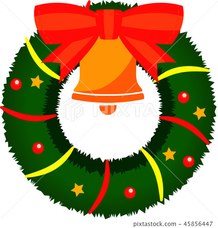 Christmas Reese Garland December Winter - Stock Illustration [45856447 ...