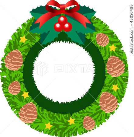 Christmas Reese Garland December Winter - Stock Illustration [45856489 ...