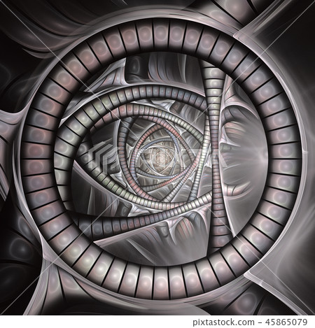 Opened portal. Computer-generated image. - Stock Illustration [45865079 ...