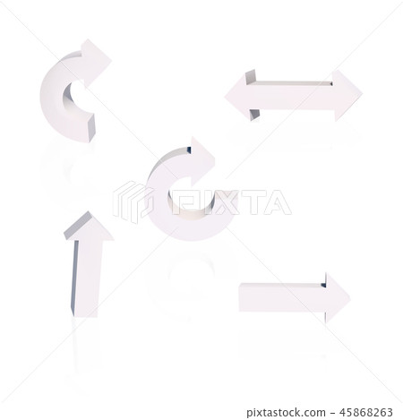 Set of white arrows. - Stock Illustration [45868263] - PIXTA