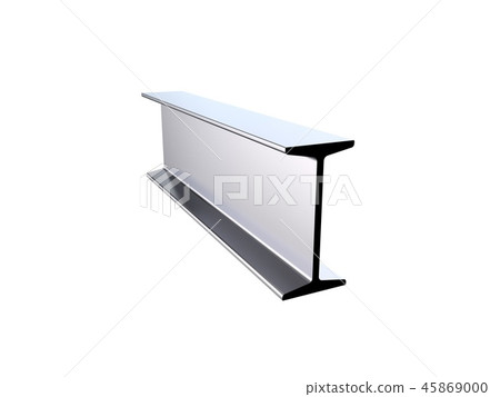Metal profile i-beam. Isolated on white - Stock Illustration [45869000 ...