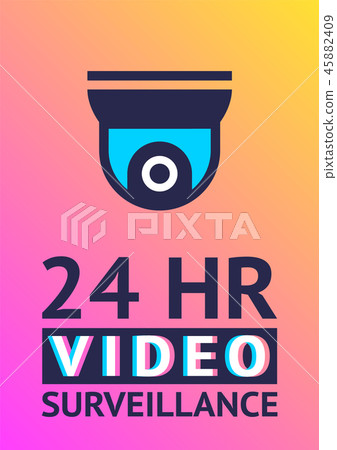 Video surveillance cameras, cctv poster-01.eps - Stock Illustration ...