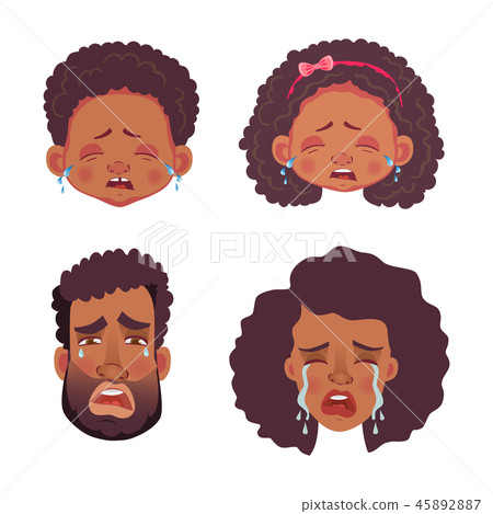 emotions of african human - Stock Illustration [45892887] - PIXTA