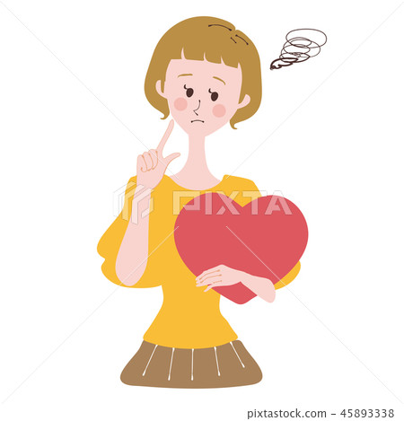 Woman heart red trouble valentine - Stock Illustration [45893338] - PIXTA