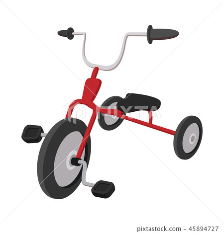 Children red tricycle cartoon icon - Stock Illustration [45894727] - PIXTA