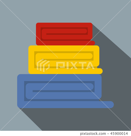 Rolls of colorful fabric flat icon - Stock Illustration [45900014] - PIXTA