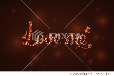 Love me calligraphy. - Stock Illustration [45902150] - PIXTA