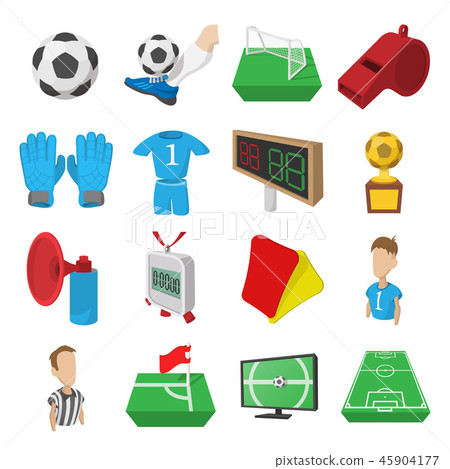 Soccer cartoon icons set - Stock Illustration [45904177] - PIXTA