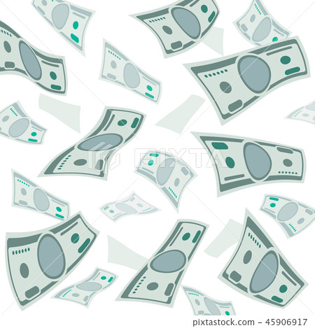 Falling money, usa currency banknotes vector... - Stock Illustration ...
