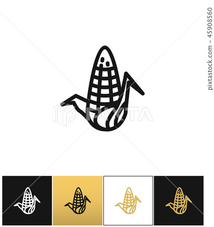 Corn cob nutritious maize vector icon - Stock Illustration [45908560 ...