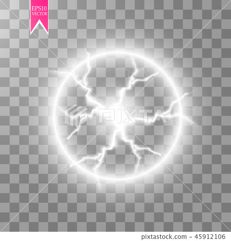 Transparent light effect of electric ball. - Stock Illustration ...