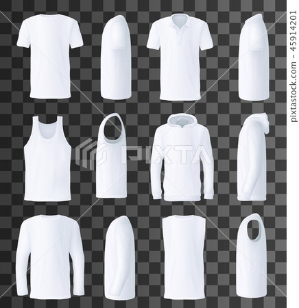 Male top clothes template and mockup - Stock Illustration [45914201 ...
