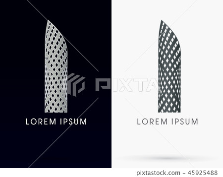 Abstract Tower building Architecture - Stock Illustration [45925488 ...