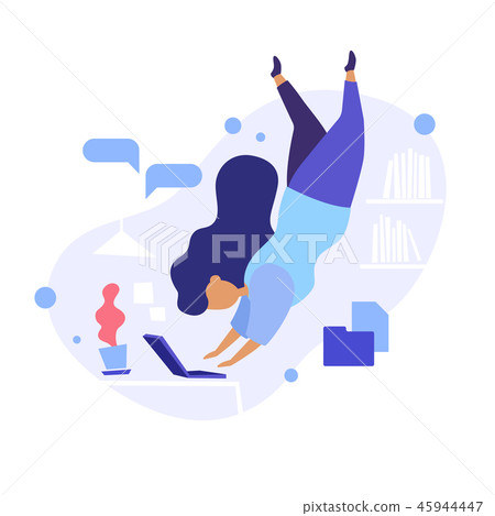 Dive Into Work Concept Illustration - Stock Illustration [45944447] - PIXTA
