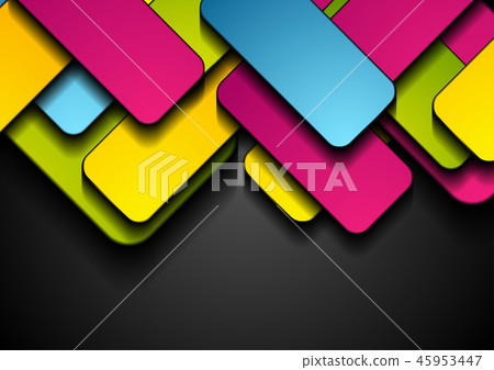 Colorful rectangles abstract geometric background - Stock Illustration ...