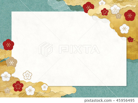 Japanese modern frame (Japanese paper texture) - Stock Illustration ...