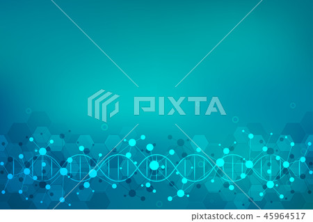DNA strand and molecular structure. Genetic... - Stock Illustration ...