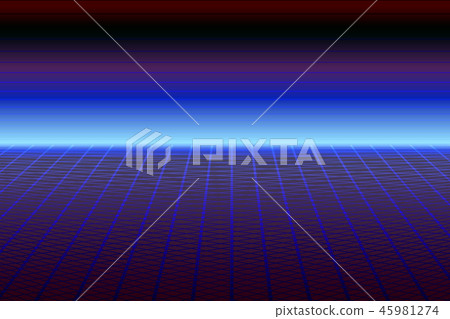Blue perspective grid on purple, 3d dimension - Stock Illustration ...