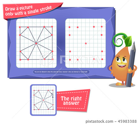 only with a single stroke - Stock Illustration [45983388] - PIXTA