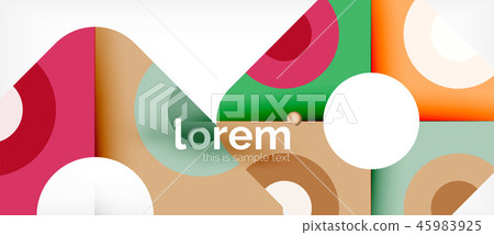Colorful trendy geometric shapes background - Stock Illustration ...