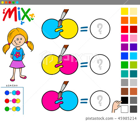 mix colors educational game for children - Stock Illustration [45985214 ...