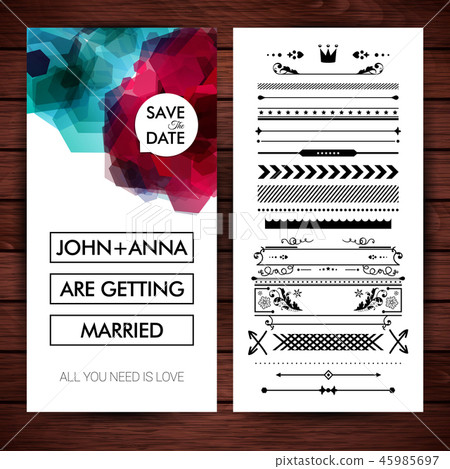 Vector illustration of Wedding invitation text... - Stock Illustration ...