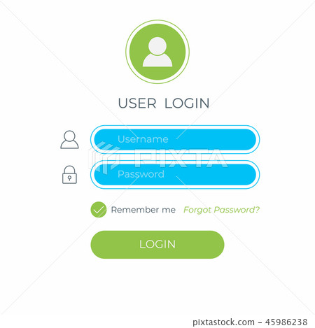 Login and sign in user interface. Business website-插圖素材 [45986238 ...