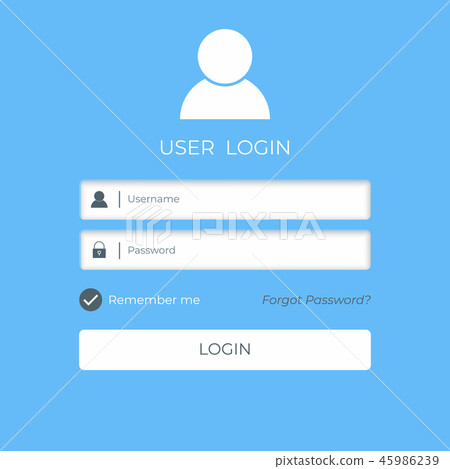 Login and sign in user interface. - Stock Illustration [45986239] - PIXTA