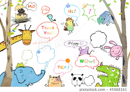 Animal speech bubble - Stock Illustration [45988161] - PIXTA