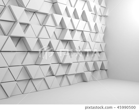 Triangular pattern installation, 3d render - Stock Illustration ...
