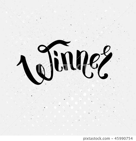 Winner text in ribbon style font over white-插圖素材 [45990754] - PIXTA圖庫