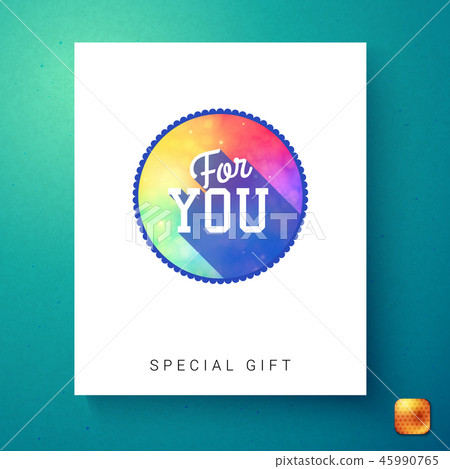 For you special gift text over white card - Stock Illustration ...