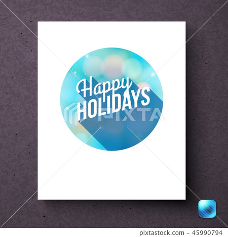 Vector illustration of Happy holidays circular... - Stock Illustration ...