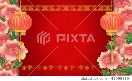 Happy Chinese new year traditional pattern image - Stock Illustration ...