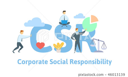 CSR, Corporate Social Responsibility. Concept...-插圖素材 [46013139] - PIXTA圖庫