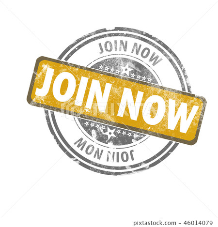Join now yellow vintage stamp - Stock Illustration [46014079] - PIXTA