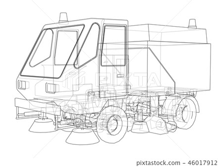Small Street Clean Truck Concept - Stock Illustration [46017912] - PIXTA