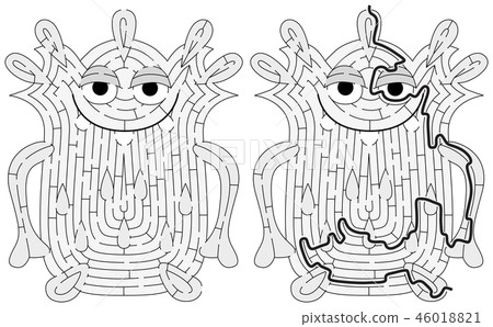 Little monster maze - Stock Illustration [46018821] - PIXTA